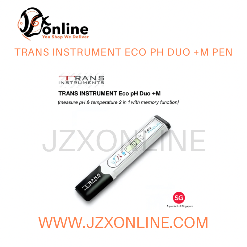 TRANS INSTRUMENT Eco pH Duo +M pen (pH/temp test with memory function ...