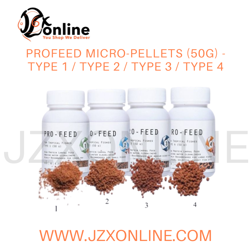 PROFEED Micro-Pellets (50g) - Type 1 / Type 2 / Type 3 / Type 4 — jzxonline
