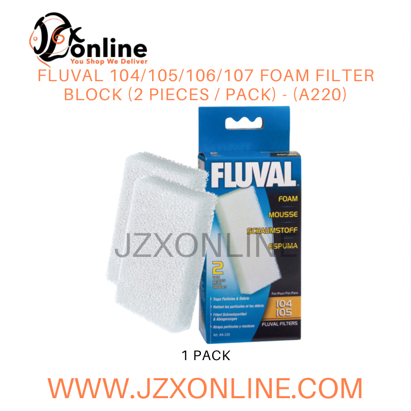 FLUVAL 104/105/106/107 Foam Filter Block (2 pieces / pack) - (A220 ...